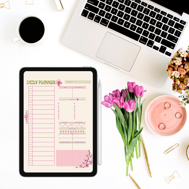 Spring Planner Digital Monthly Planner Printable Planner Undated ...