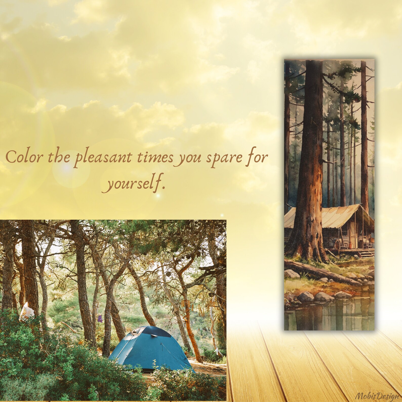 10 Camping Bookmarks Rustic Bookmark Nature Bookmark Digital Download ...