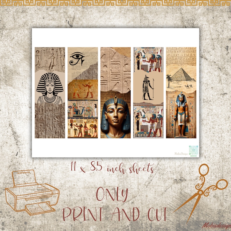 Ancient Egypt Bookmarks Ancient Bookmarks Digital Download JPG Bookmark ...