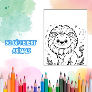 Animals Coloring Pages 50 Pages for Kids and Adults Digital Download ...