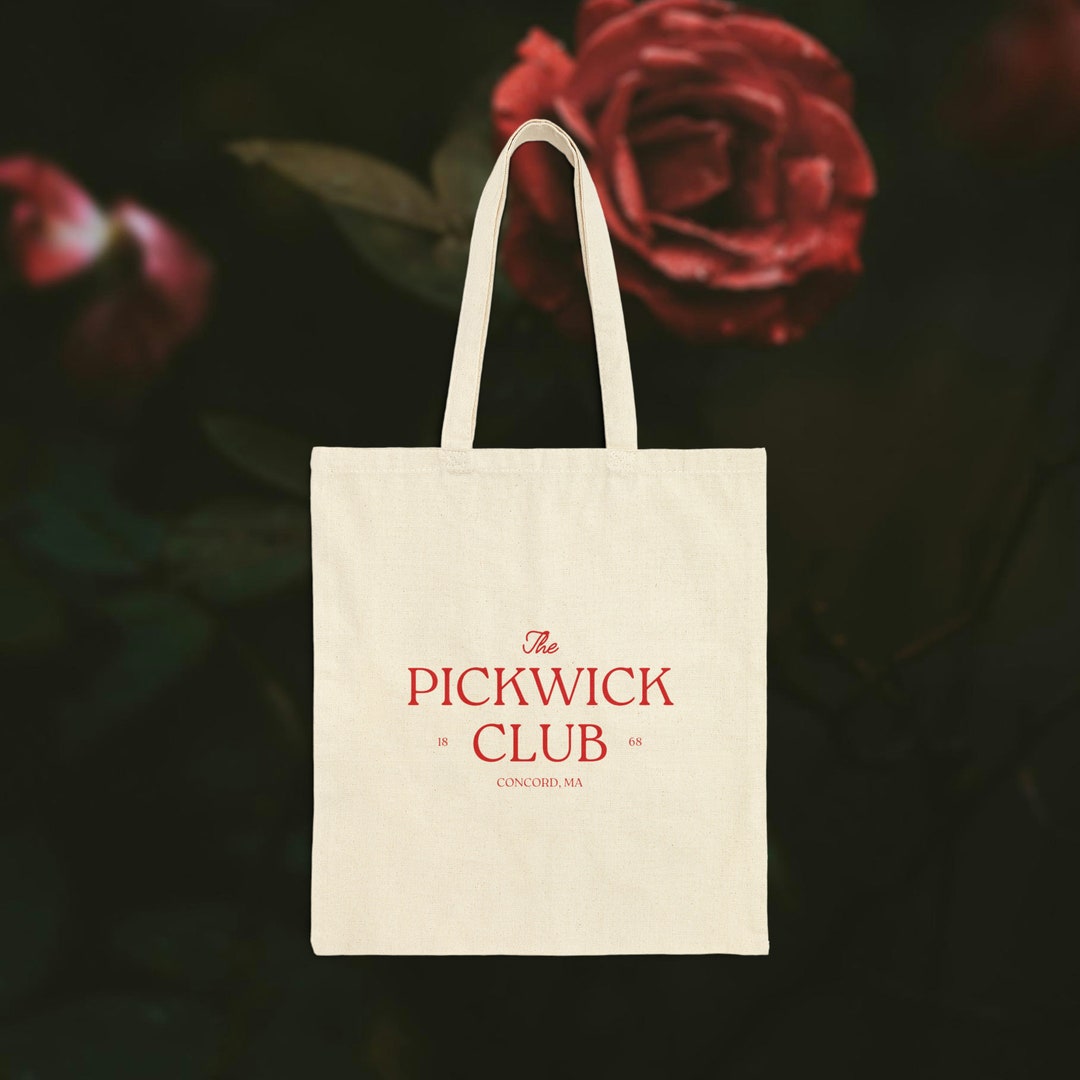 Pickwick Book Club Tote Bag, Book Club Merch, Gift for Wife, Book Lover ...