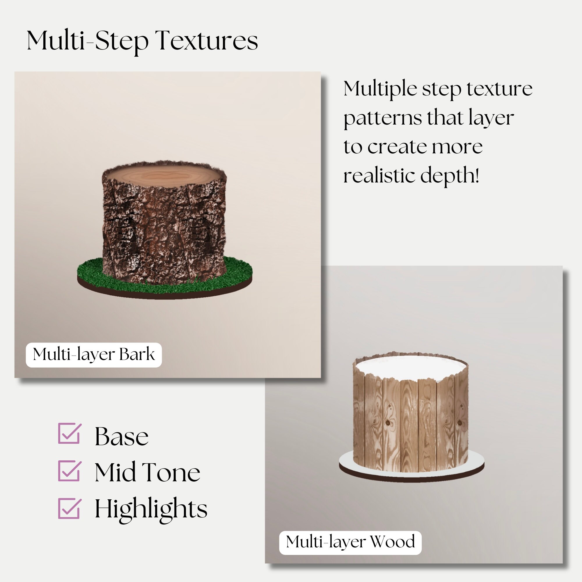 Texture Cake Sketching PROCREATE Brushes & Stamps, Digital Cake Design ...