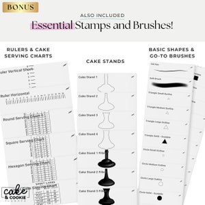 Tiers Bundle Cake Sketching PROCREATE Stamps, Digital Cake Design ...