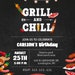 Editable Grill & Chill Birthday Invitation Template, Printable Birthday ...