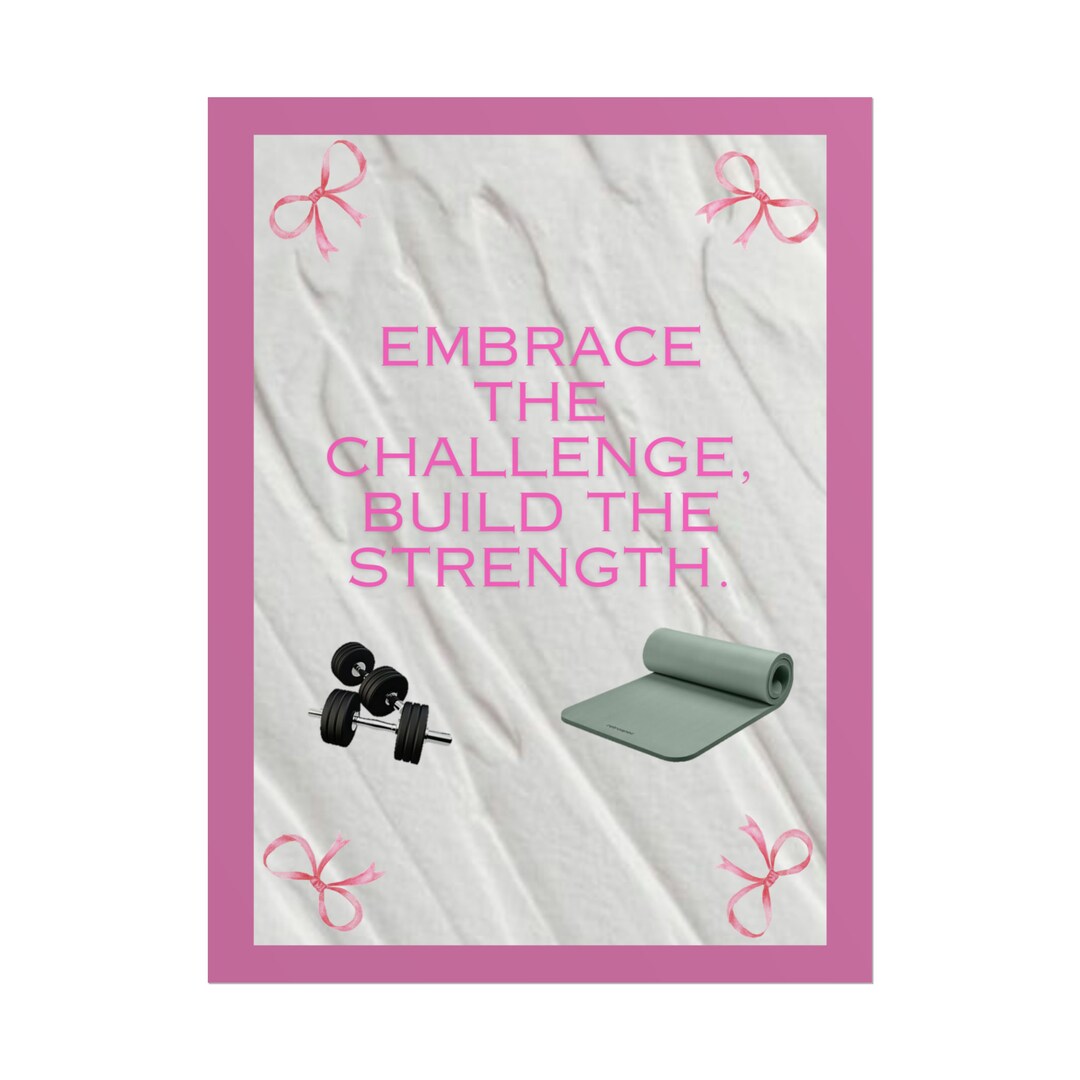 Coquette Gym Motivation Poster - Etsy