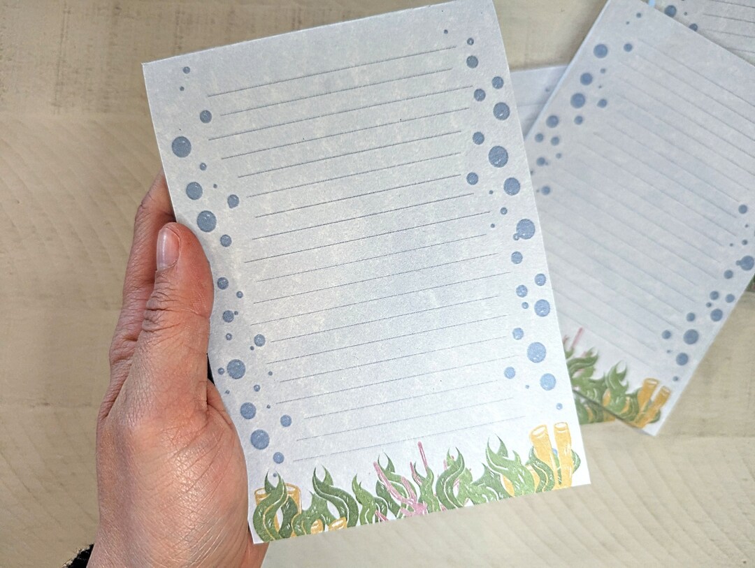 Ocean Themed Notepad With Recycled Paper - Etsy
