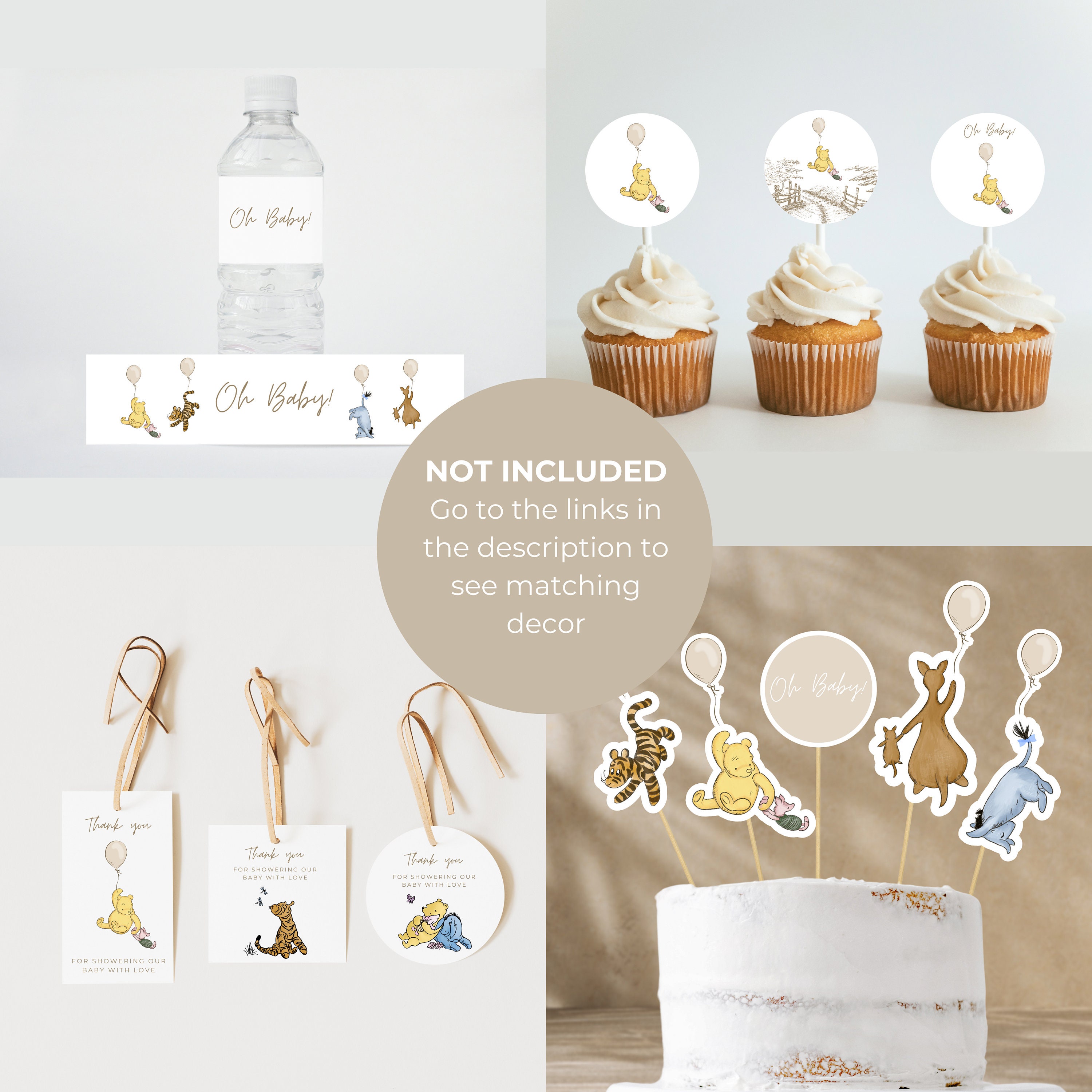 Classic Winnie the Pooh Baby Shower Games Gender Neutral Themed Baby ...
