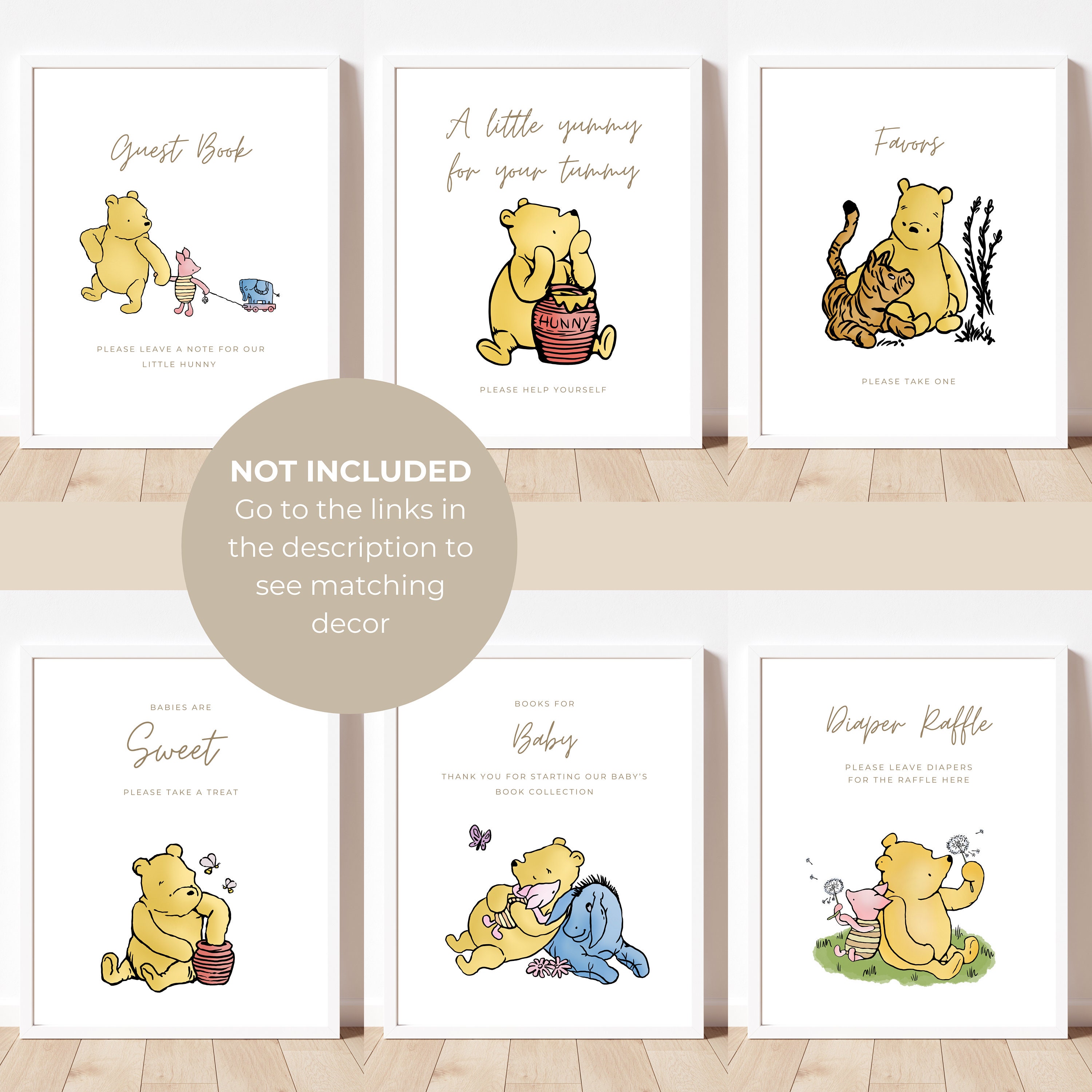 Classic Winnie the Pooh Baby Shower Games Gender Neutral Themed Baby ...