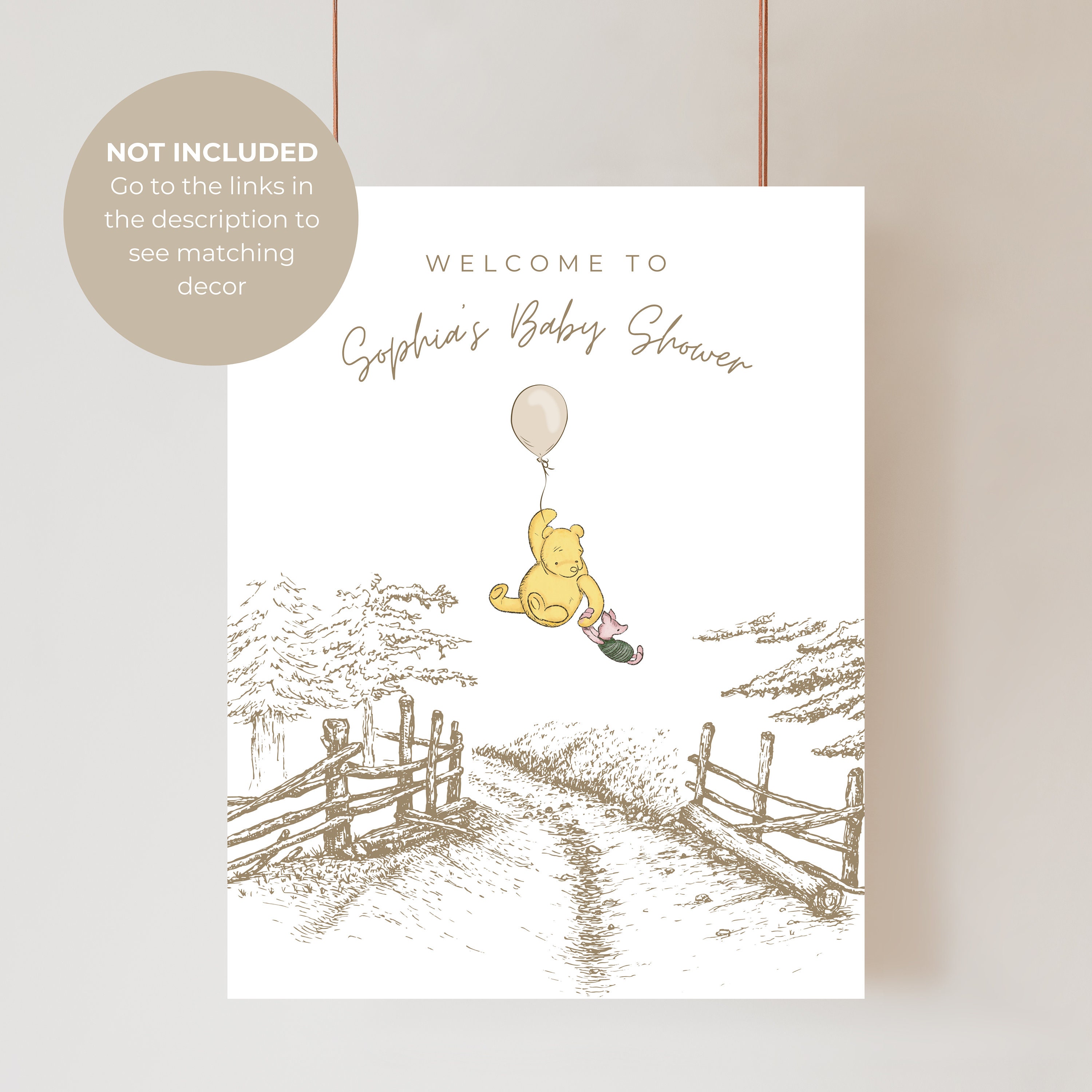 Classic Winnie the Pooh Baby Shower Games Gender Neutral Themed Baby ...
