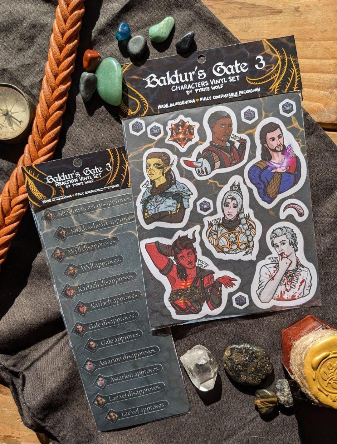 Baldur's Gate 3 Vinyl Stickers (approval, Characters or Both!) - Etsy