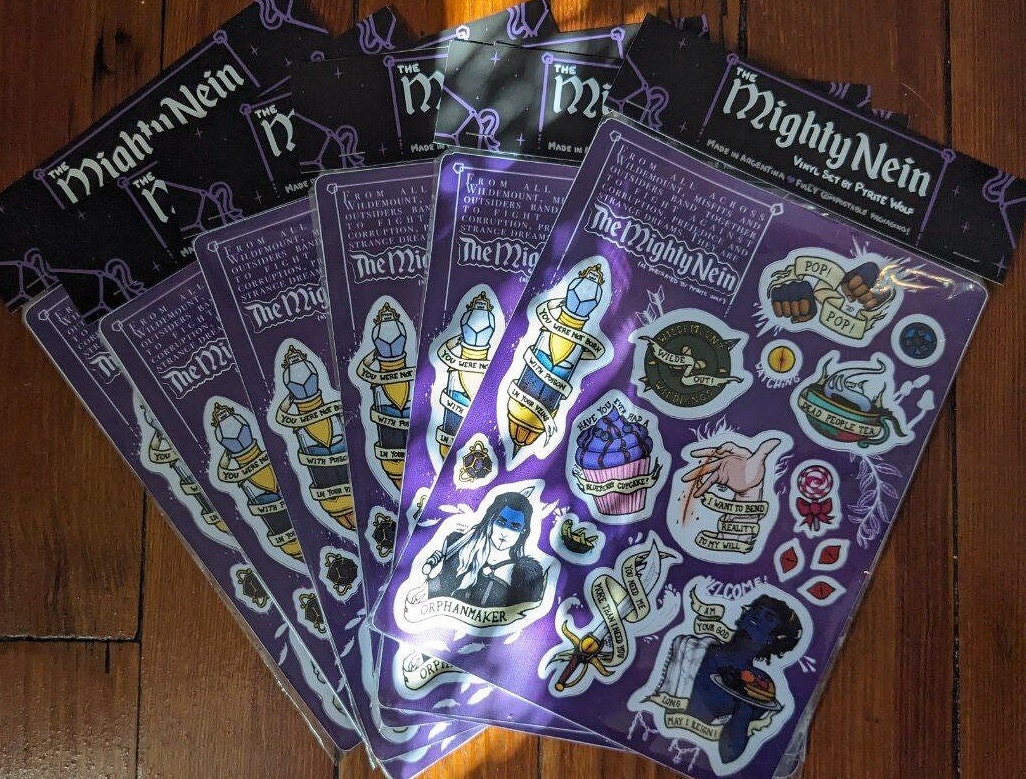 Mighty Nein Inspired Vinyl Sticker Set small - Etsy
