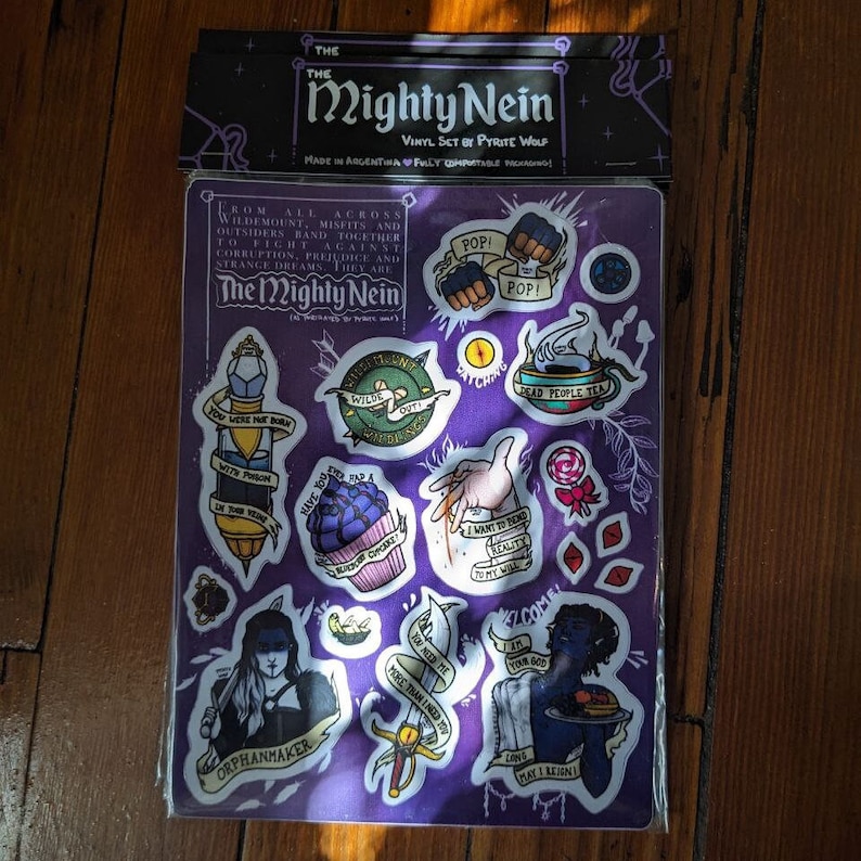 Mighty Nein Inspired Vinyl Sticker Set small - Etsy