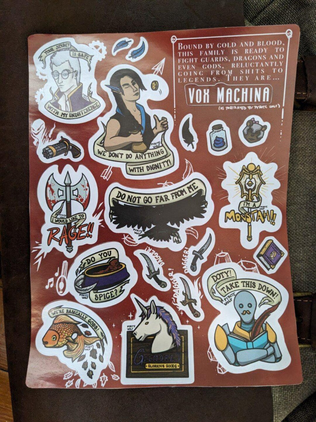 Vox Machina Inspired Vinyl Sticker Set - Etsy