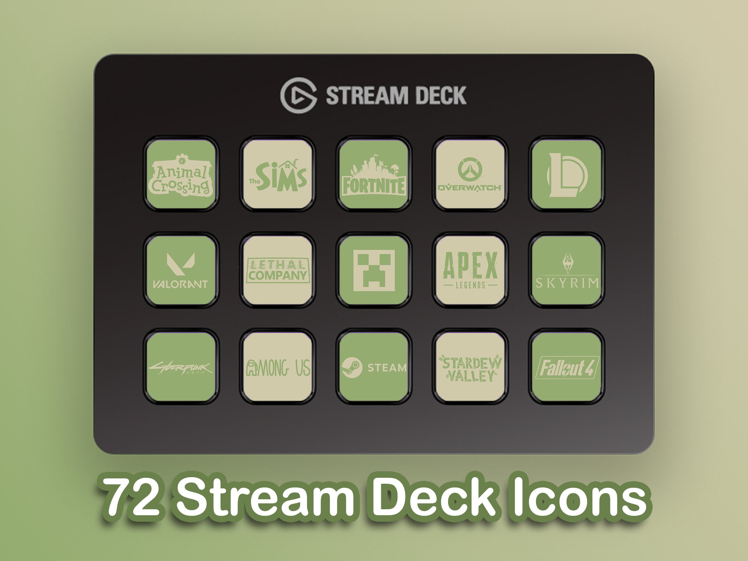 Stream Deck Icons Matcha & Taro Set 72 Game Icons for Elgato Stream ...