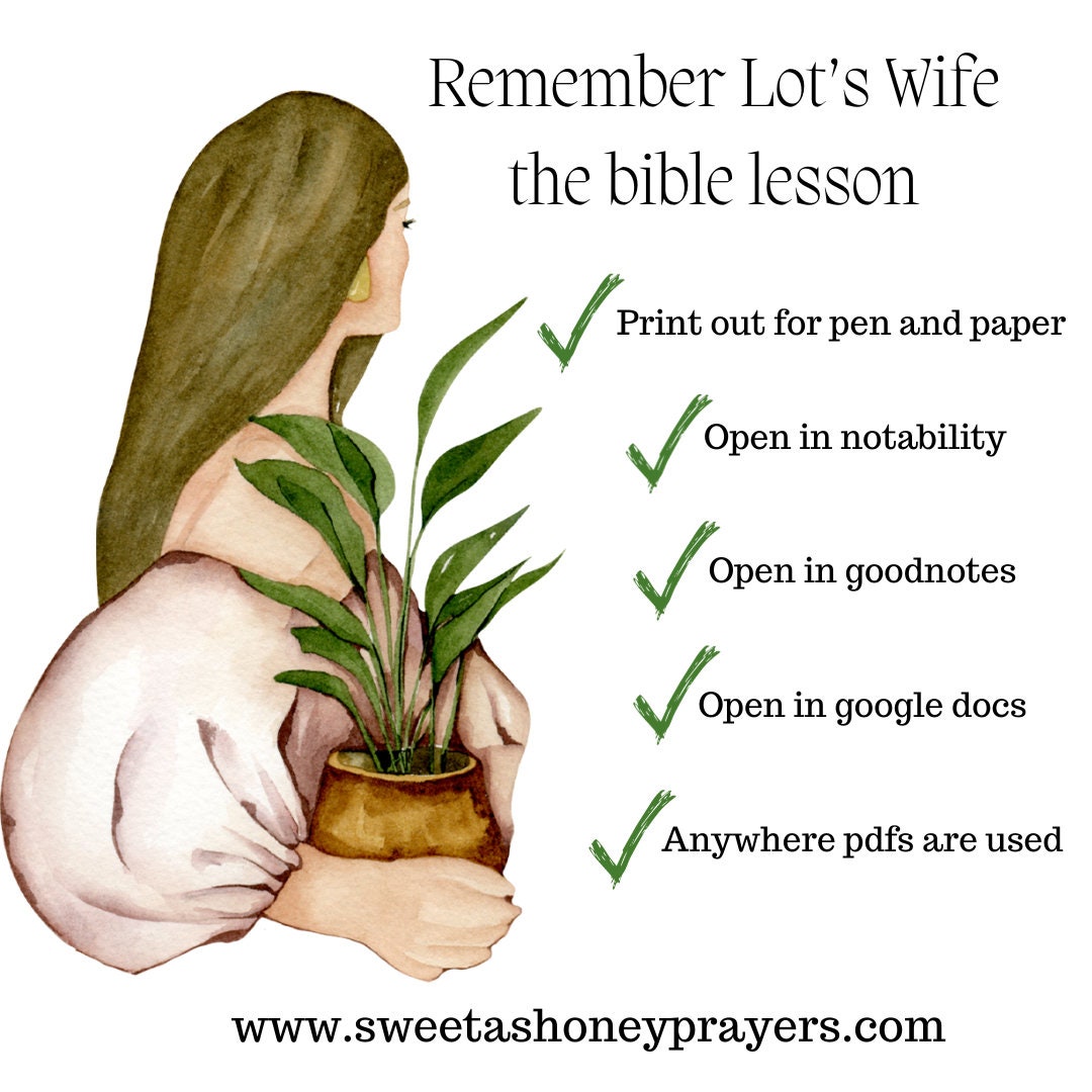 Lot's Wife Bible Study, Biblical Womanhood Devotional (digital Download ...