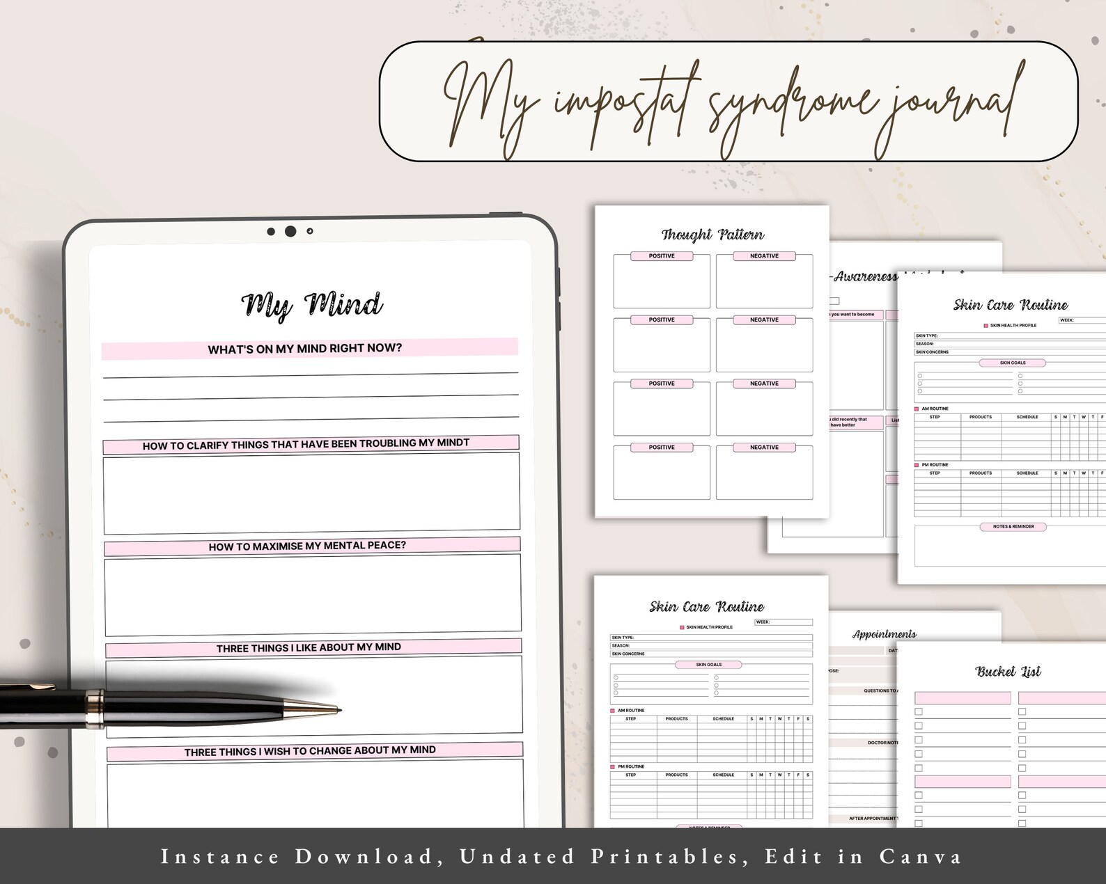 Imposter Syndrome Workbook, Self-help Guide, Overcoming Self-doubt ...