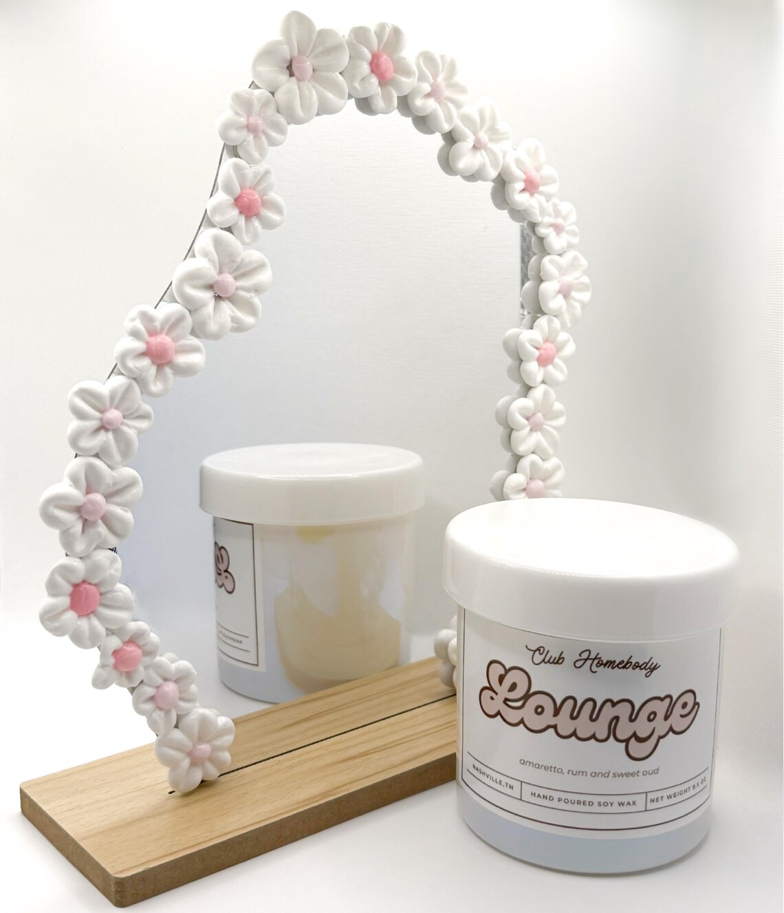 Handmade Pink Daisy Flower Arch Mirror – Foam Clay Design - Etsy
