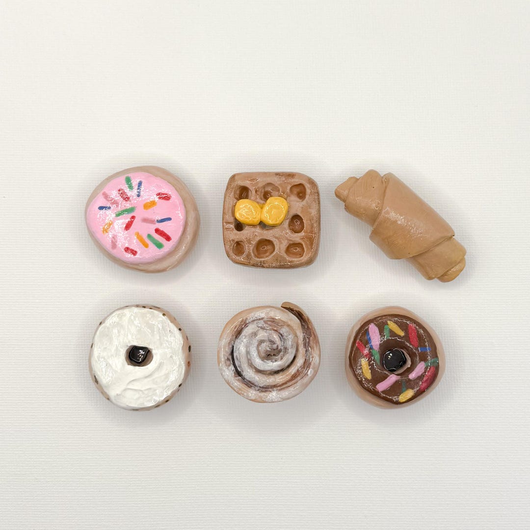 Handmade Air Dry Clay Bakery Magnet Set – Set of 6 - Etsy