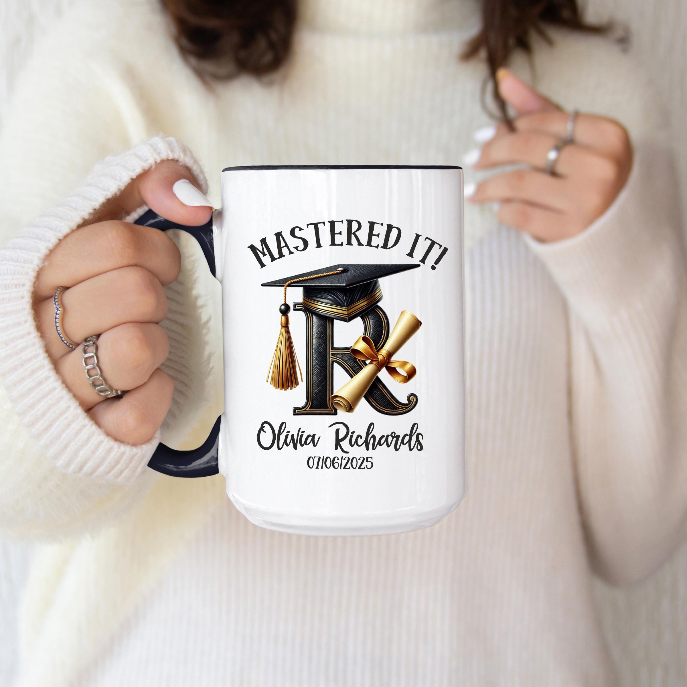 Custom Master's Degree Mug, Mastered It Mug, Personalized Master's ...