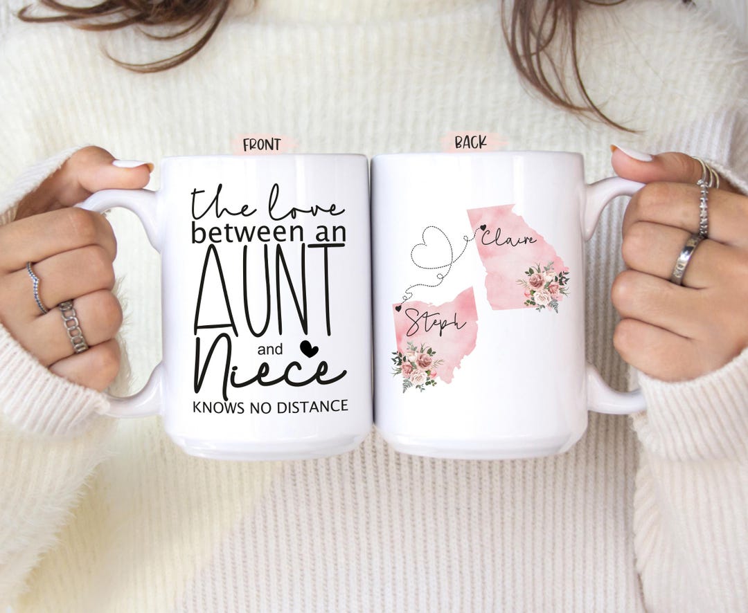 Aunt Niece Mug, Custom Aunt Gift From Niece, the Love Between Aunt and ...
