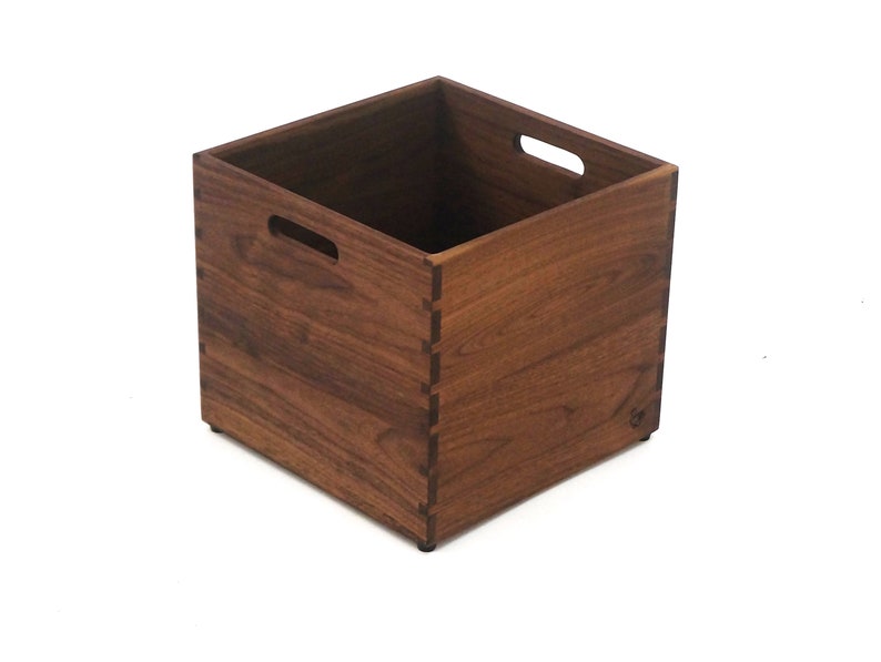 Walnut Dovetail Record Crate - Etsy
