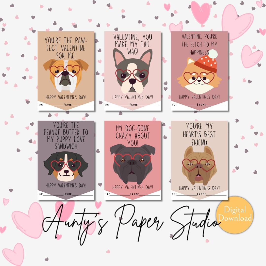 Puppy Love Valentines Card | Digital Download - Etsy