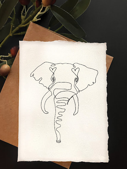 Set of 5 Simple Modern Hand Drawn Cards Printed on High Quality ...