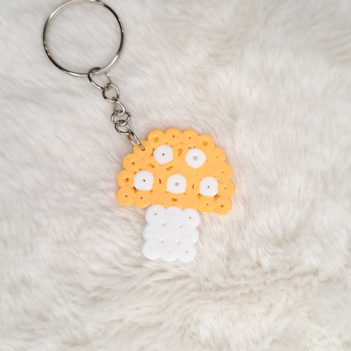 Cute Colorful Mushroom Iron-on Bead Keychains, Mushroom Keychains - Etsy