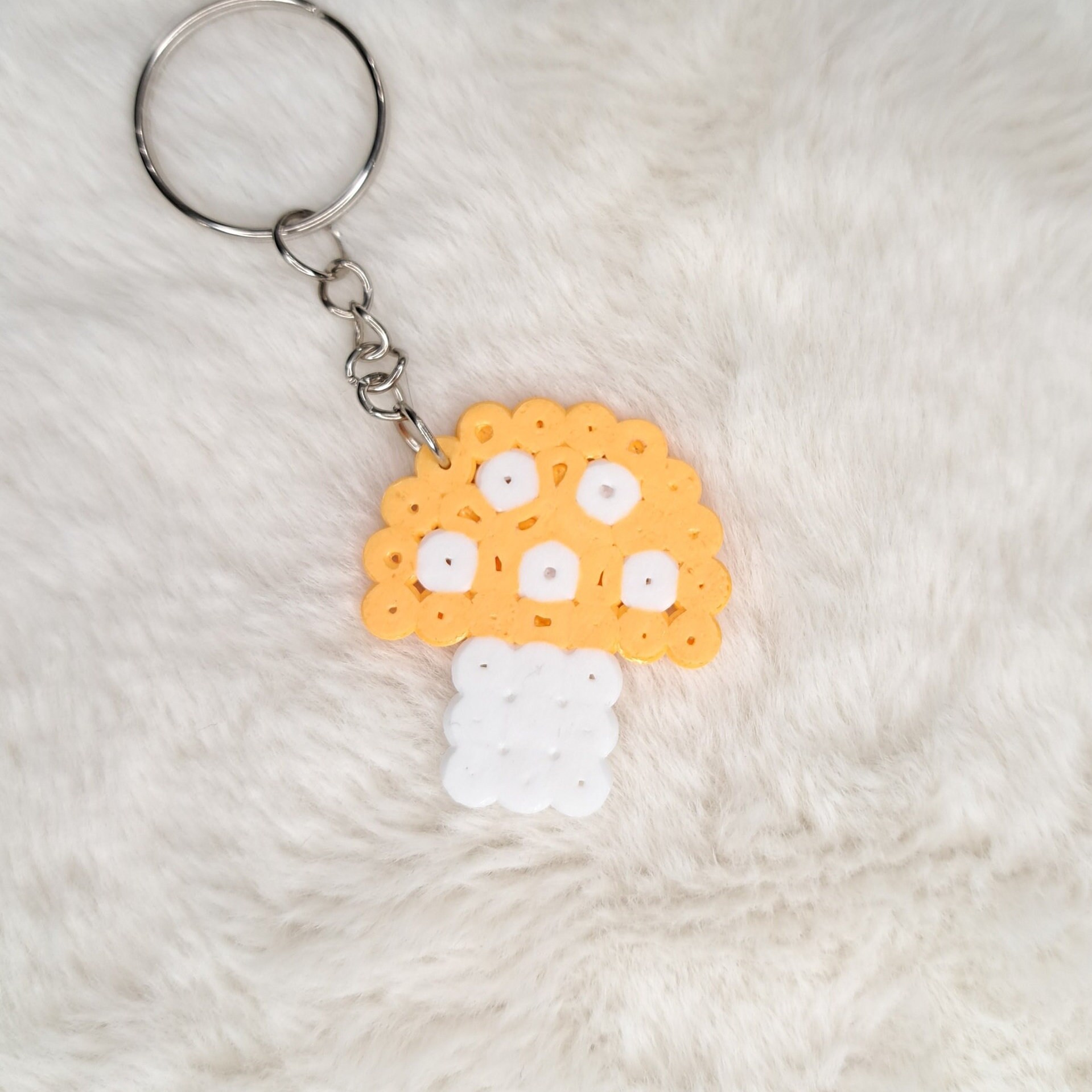 Cute Colorful Mushroom Iron-on Bead Keychains, Mushroom Keychains - Etsy
