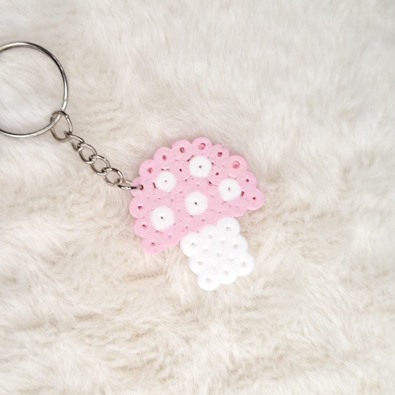 Cute Colorful Mushroom Iron-on Bead Keychains, Mushroom Keychains - Etsy