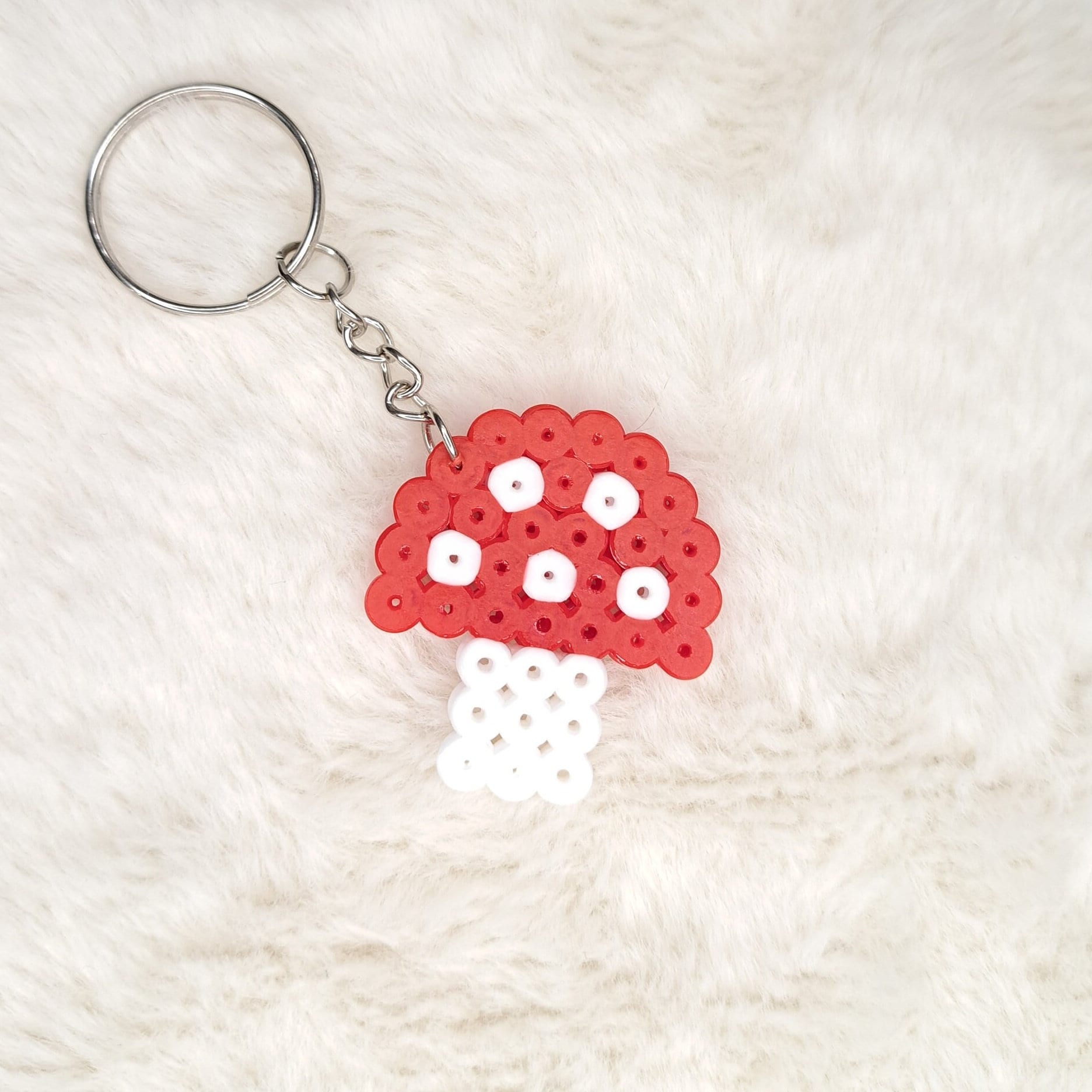 Cute Colorful Mushroom Iron-on Bead Keychains, Mushroom Keychains - Etsy