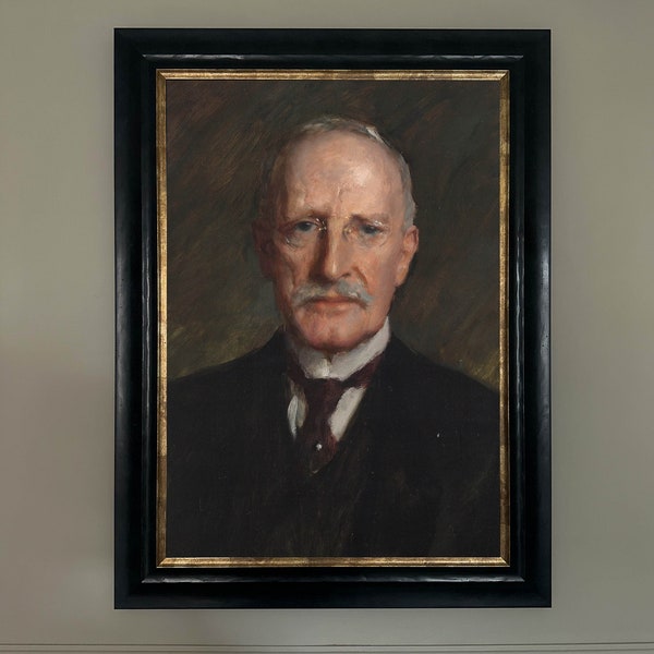 Vintage Portrait of a Man | Moody Oil Painting | - Etsy Canada