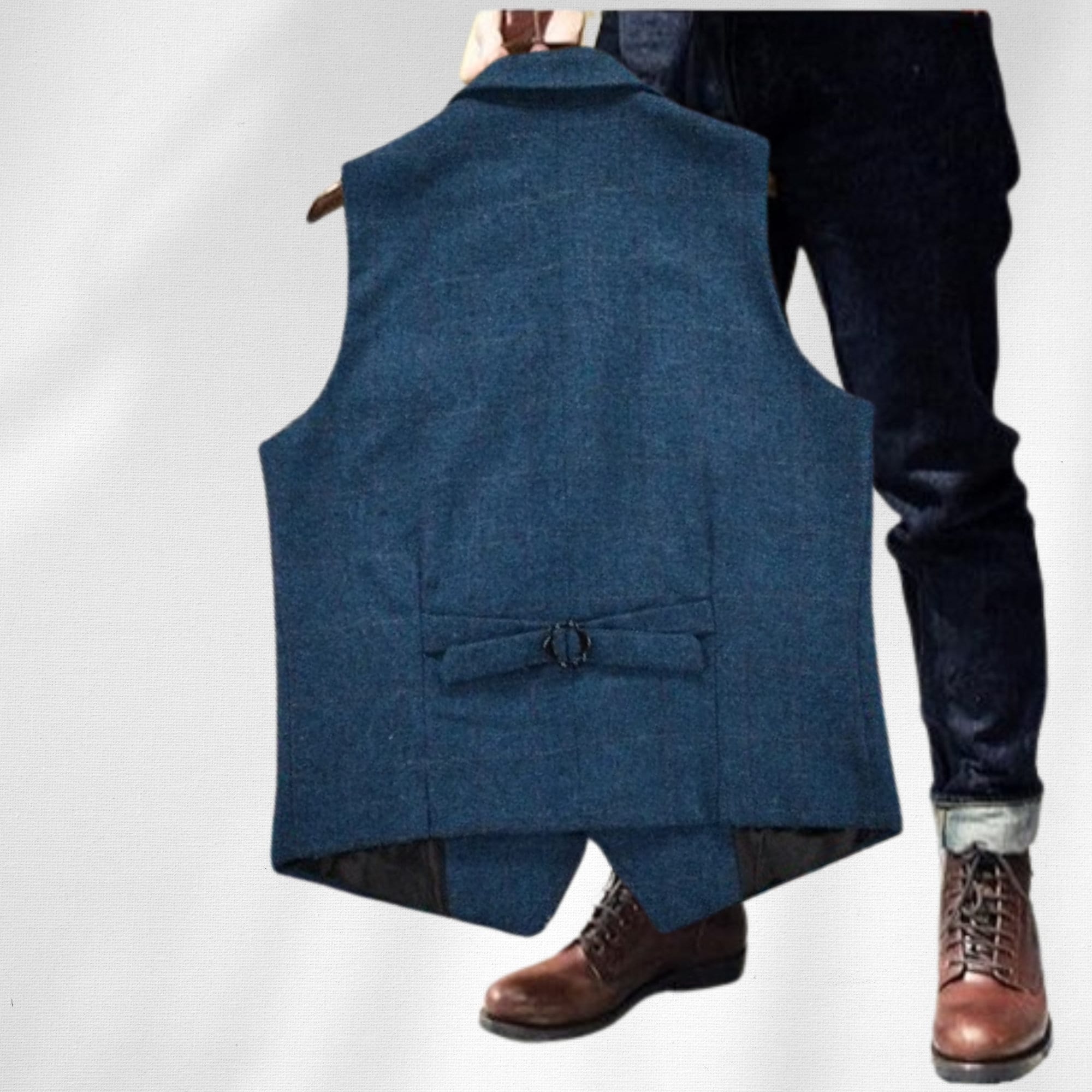 Men's Vest Steampunk Formal Green Black Male Springs Plaid Herringbone ...