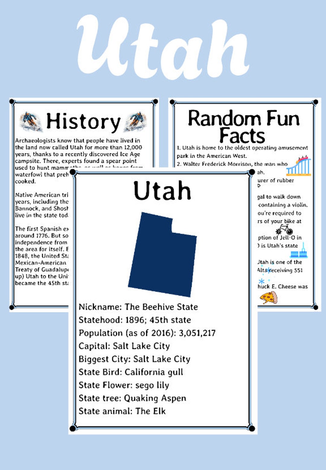 Utah Family Trip Games, Family Vacation, Road Trip, Travel Games, Kids ...