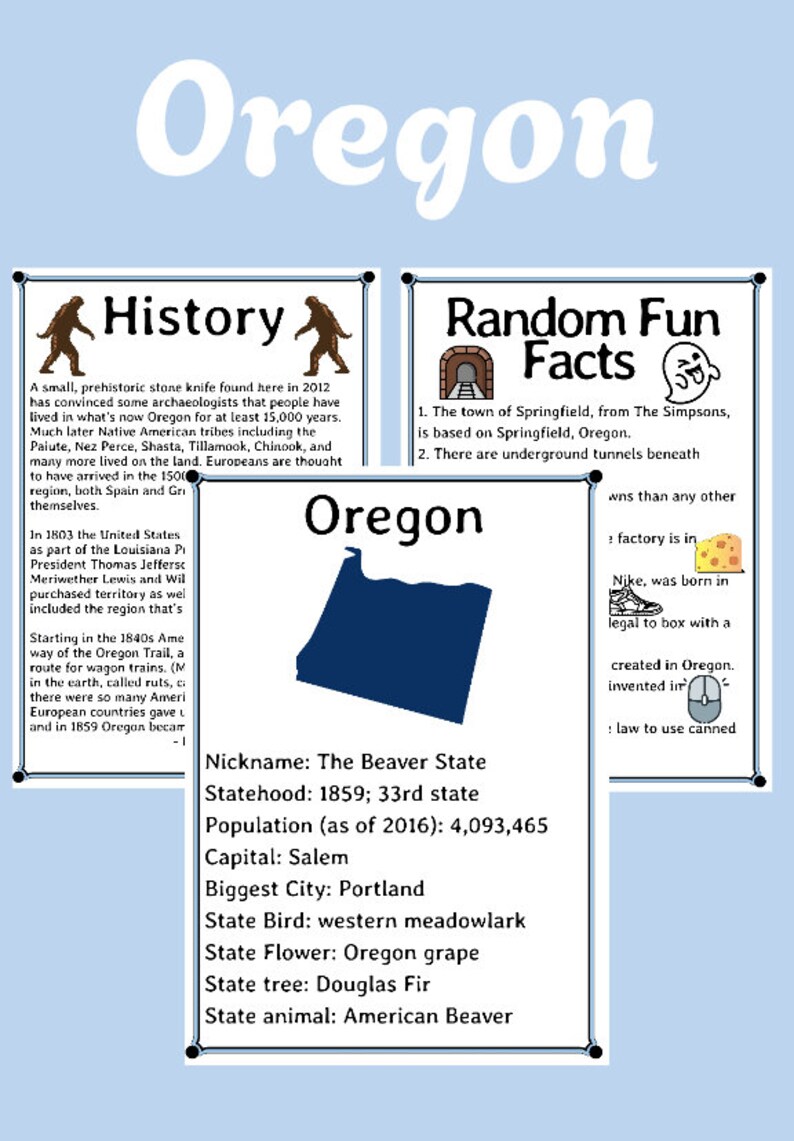 Oregon Family Trip Games, Family Vacation, Road Trip, Travel Games ...