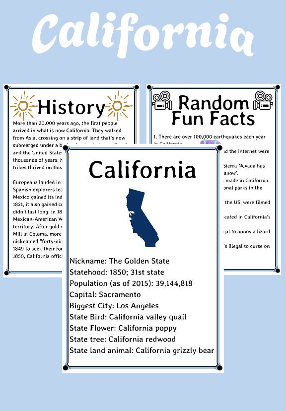 California Family Trip Games, Family Vacation, Road Trip, Travel Games ...