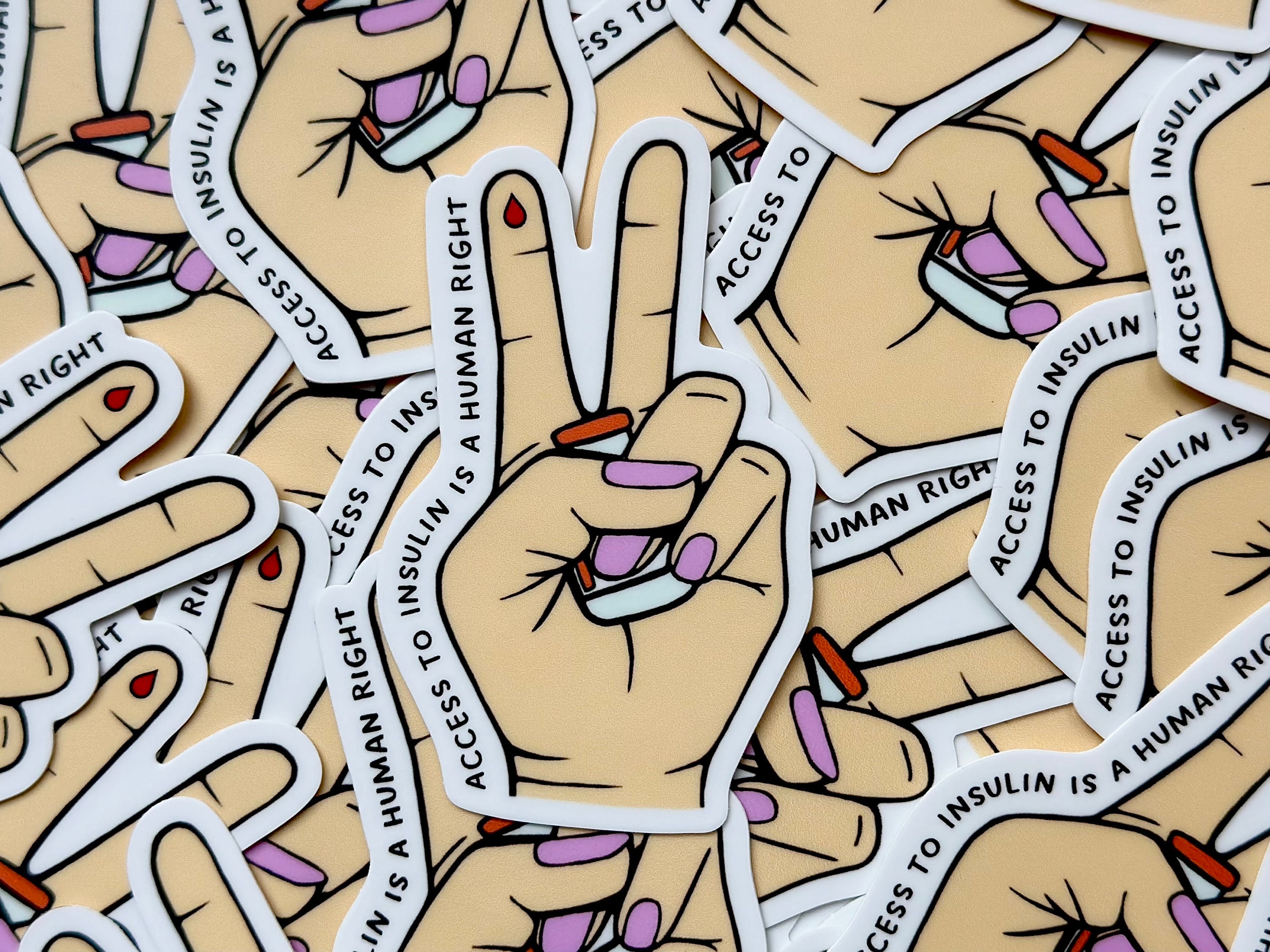 Insulin is A Human Right, Fun Diabetes Sticker, T1D Sticker, Type One ...