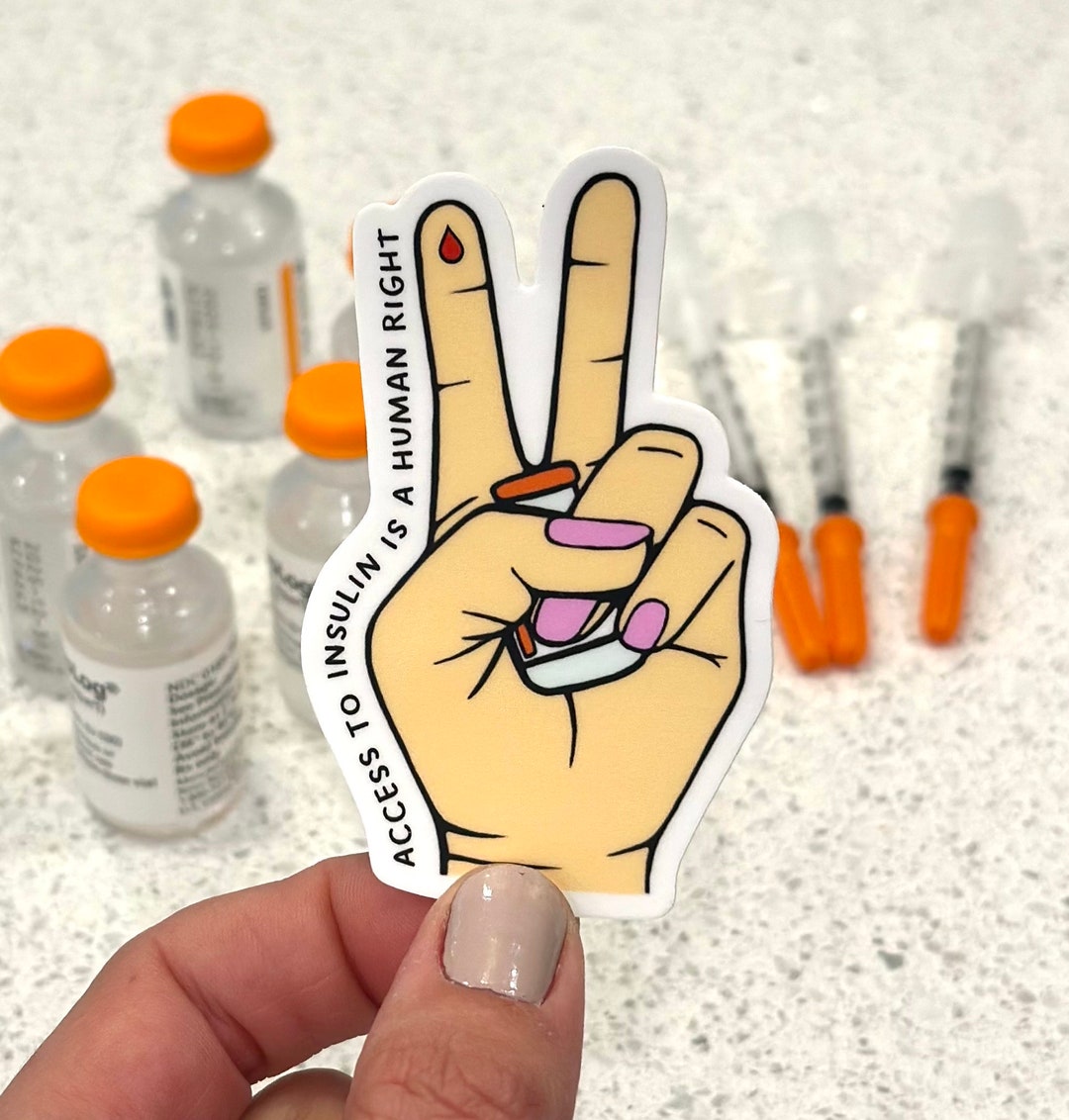 Insulin is A Human Right, Fun Diabetes Sticker, T1D Sticker, Type One ...