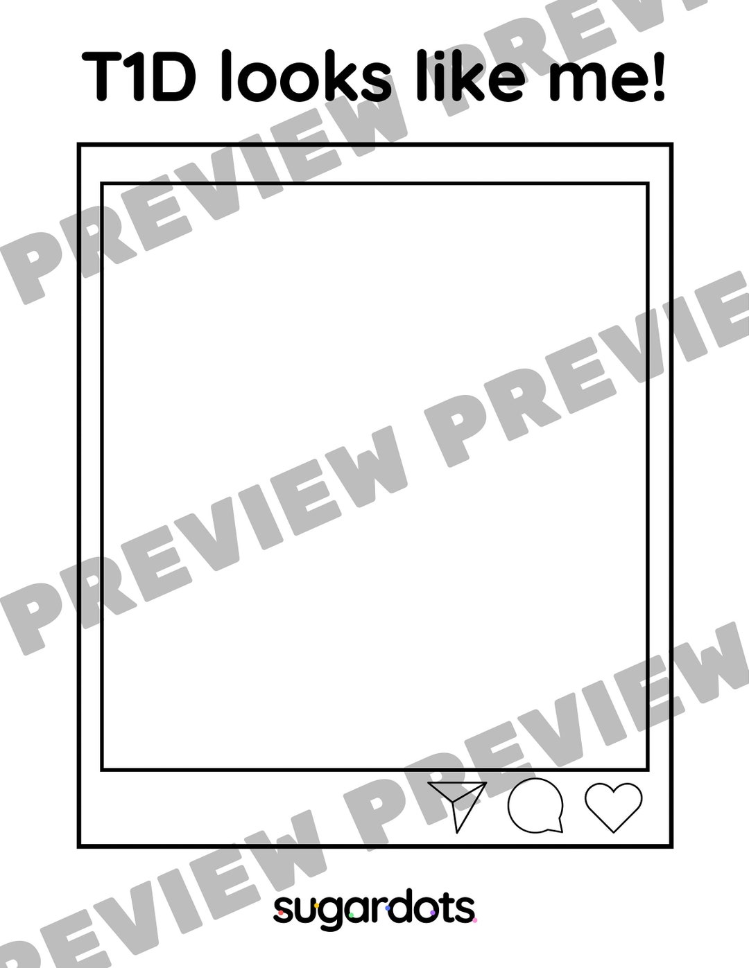 T1D Looks Like Me Coloring Page, Type One Diabetes, T1D Warrior ...