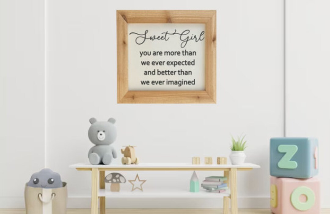 Sweet Girl, Farmhouse Sign, Rustic Home Decor, Family Decor, Kids Room ...