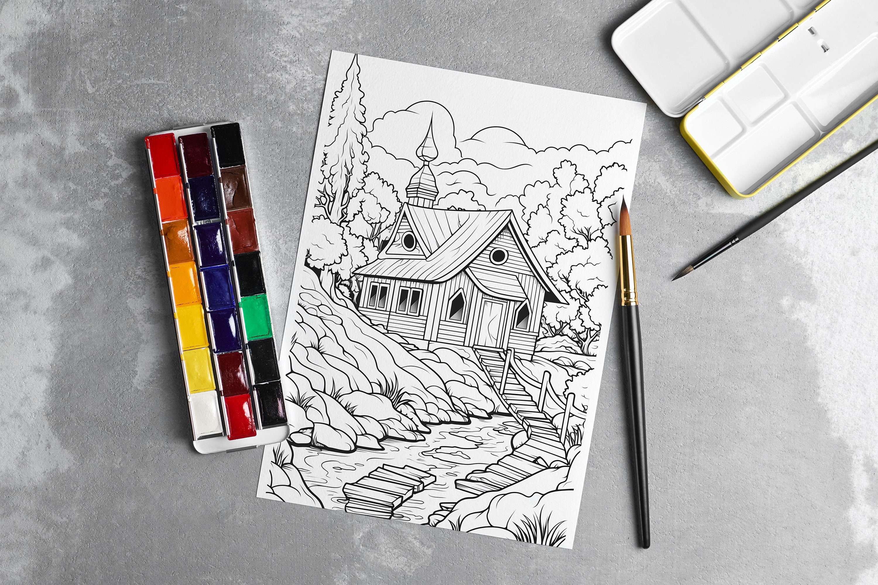 Cozy Cottages Coloring Book, Cottagecore, and Kids Coloring Book ...