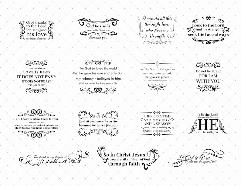 Greatest Bible Verses Part 1, Wall Decorations, Bible Quotes, Stencil ...