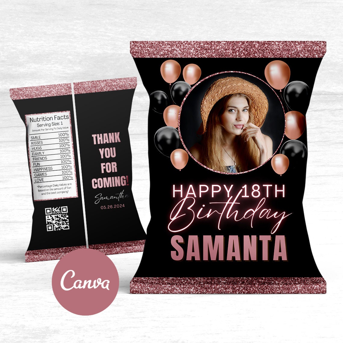 Black and Rose Gold Birthday Bundle, Black and Rose Gold Bundle, Black ...