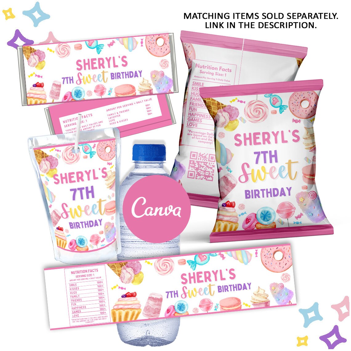 Sweets Candy Chip Bag, Sweets Candy Party, Sweets Candy Birthday ...