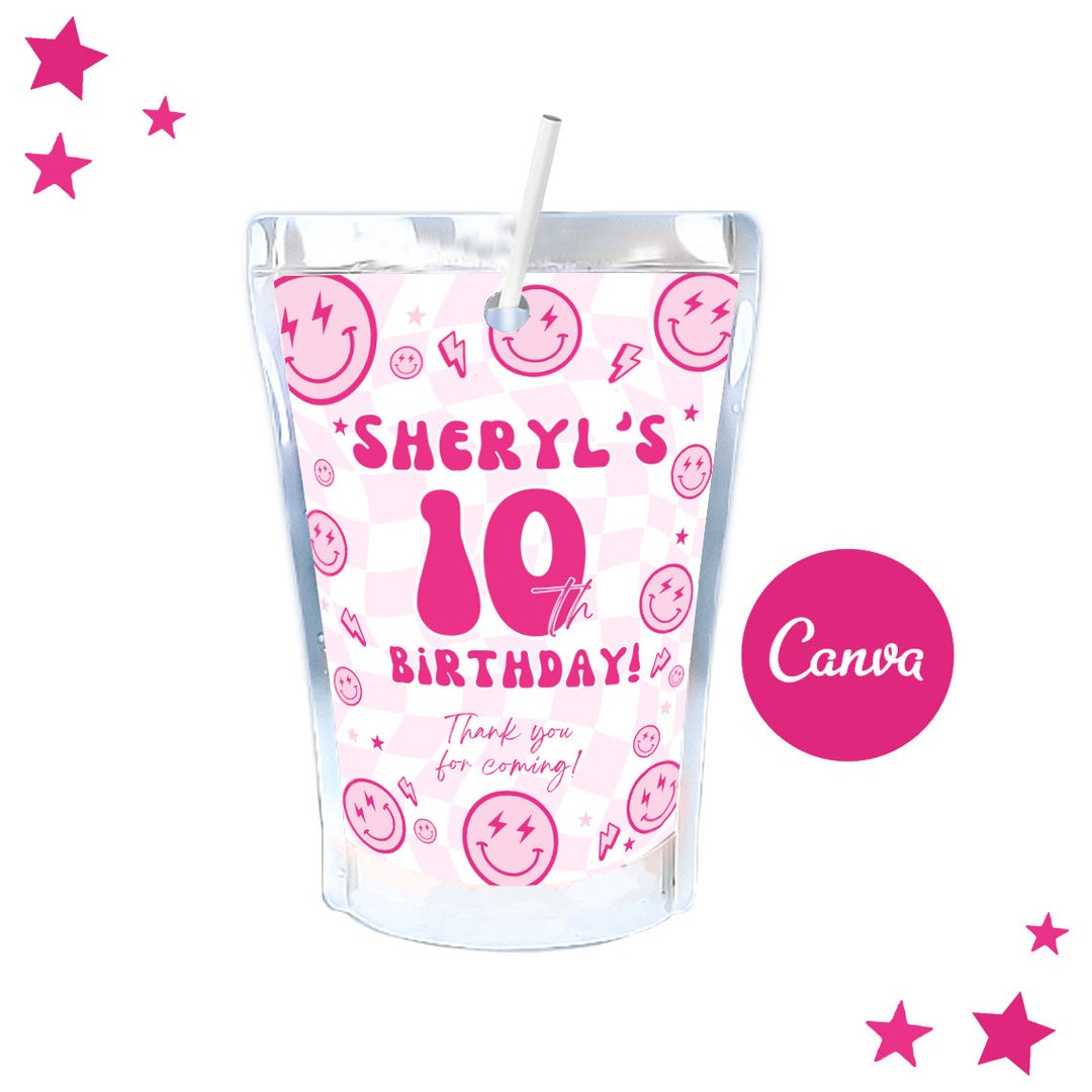 Preppy Caprisun, Preppy Juice Pouch, Preppy Smiley Face Party, Preppy ...