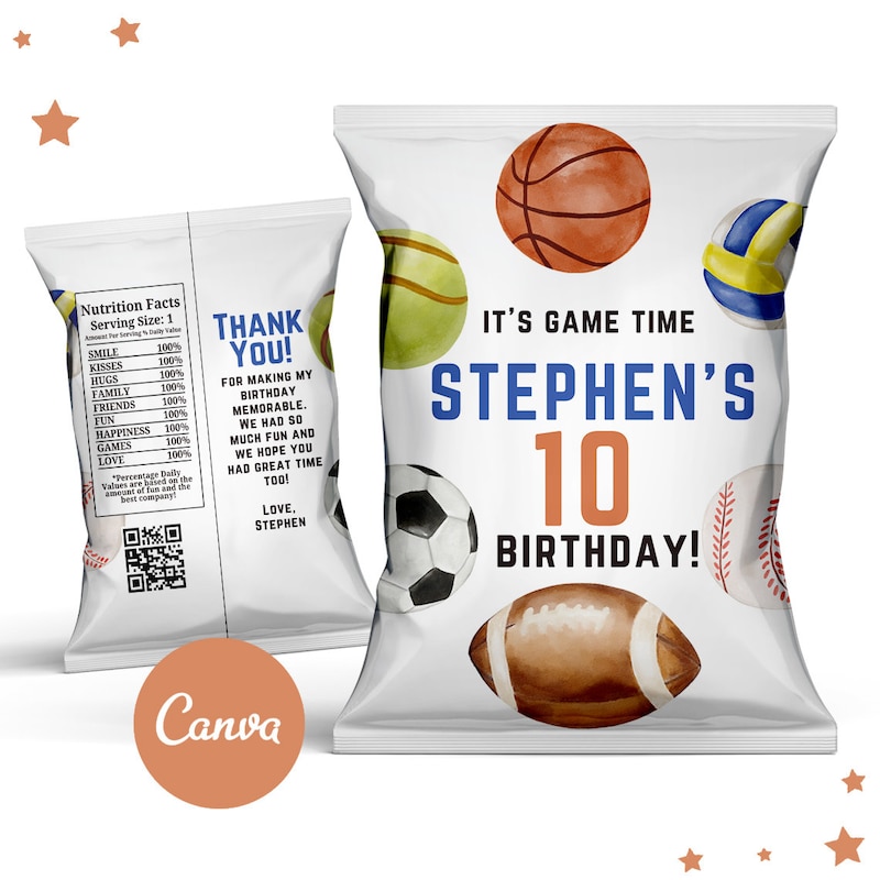Soccer Chip Bag - Etsy