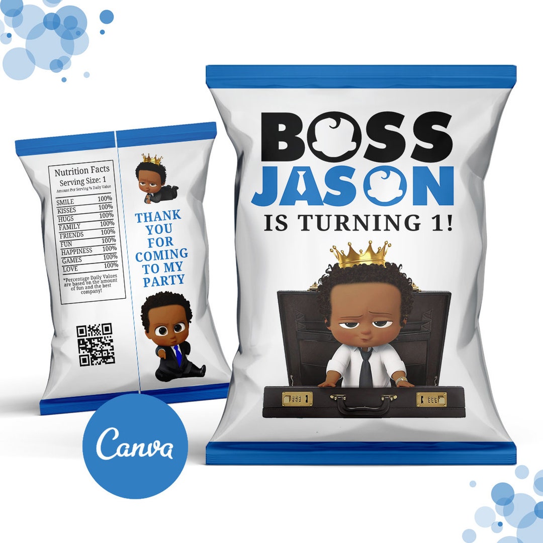 American Boy Baby Boss Chip Bag, Baby Boss Party, Boy Baby Boss ...