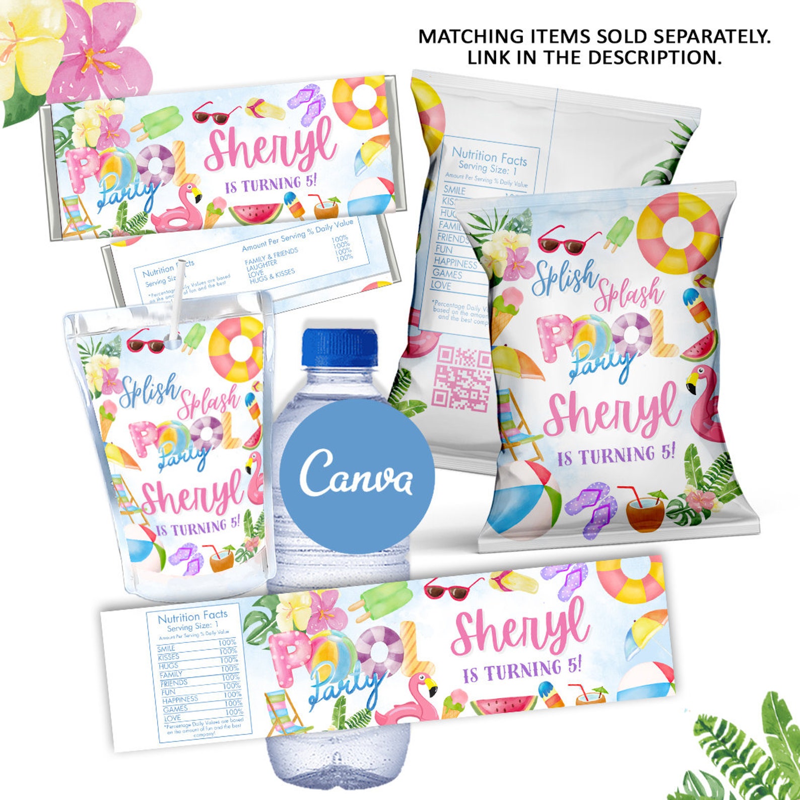 Pool Chip Bag, Pool Party, Pool Birthday, Pool Chips, Pool Favors ...