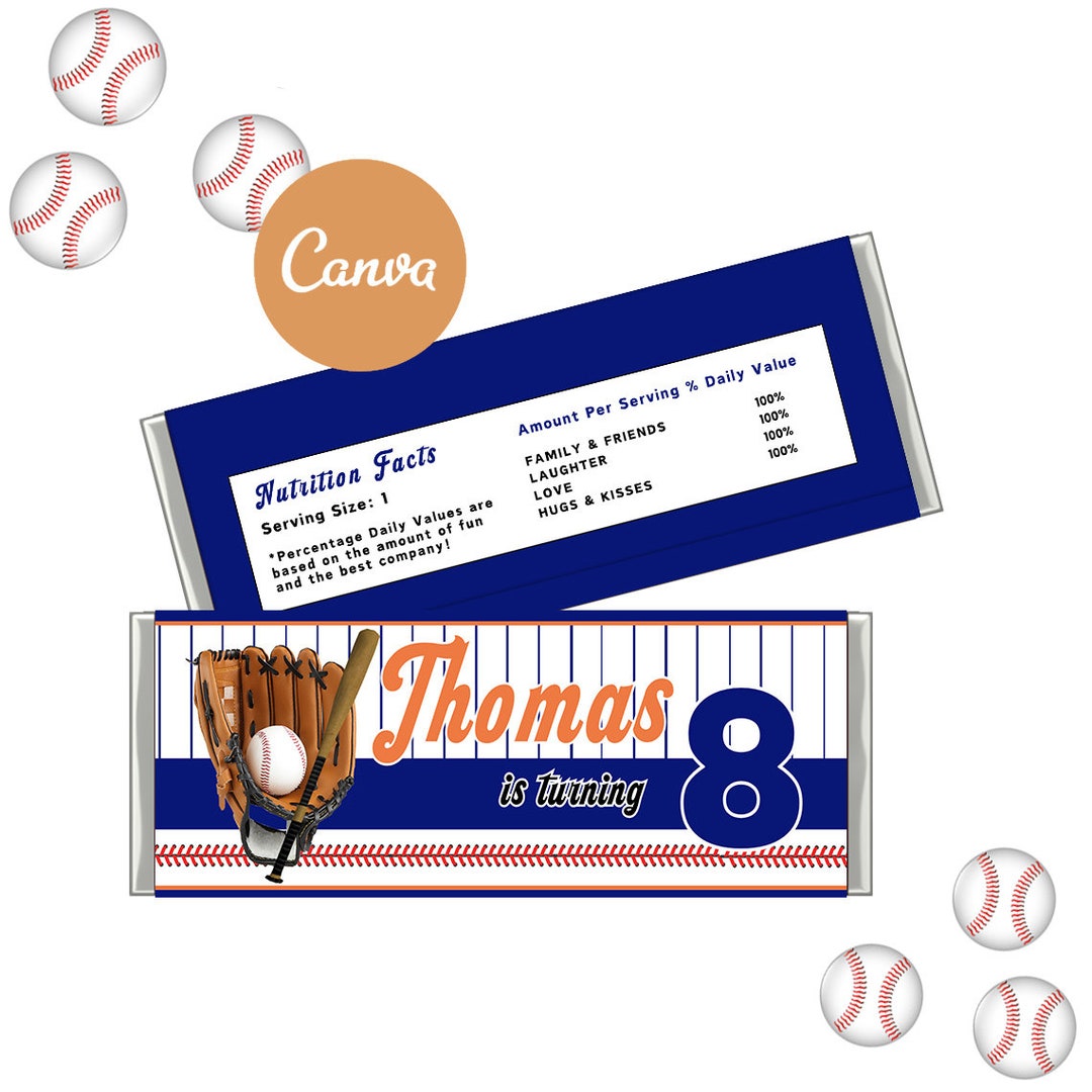 Baseball Hershey Bar, Baseball Candy Bar, Baseball Party, Baseball ...