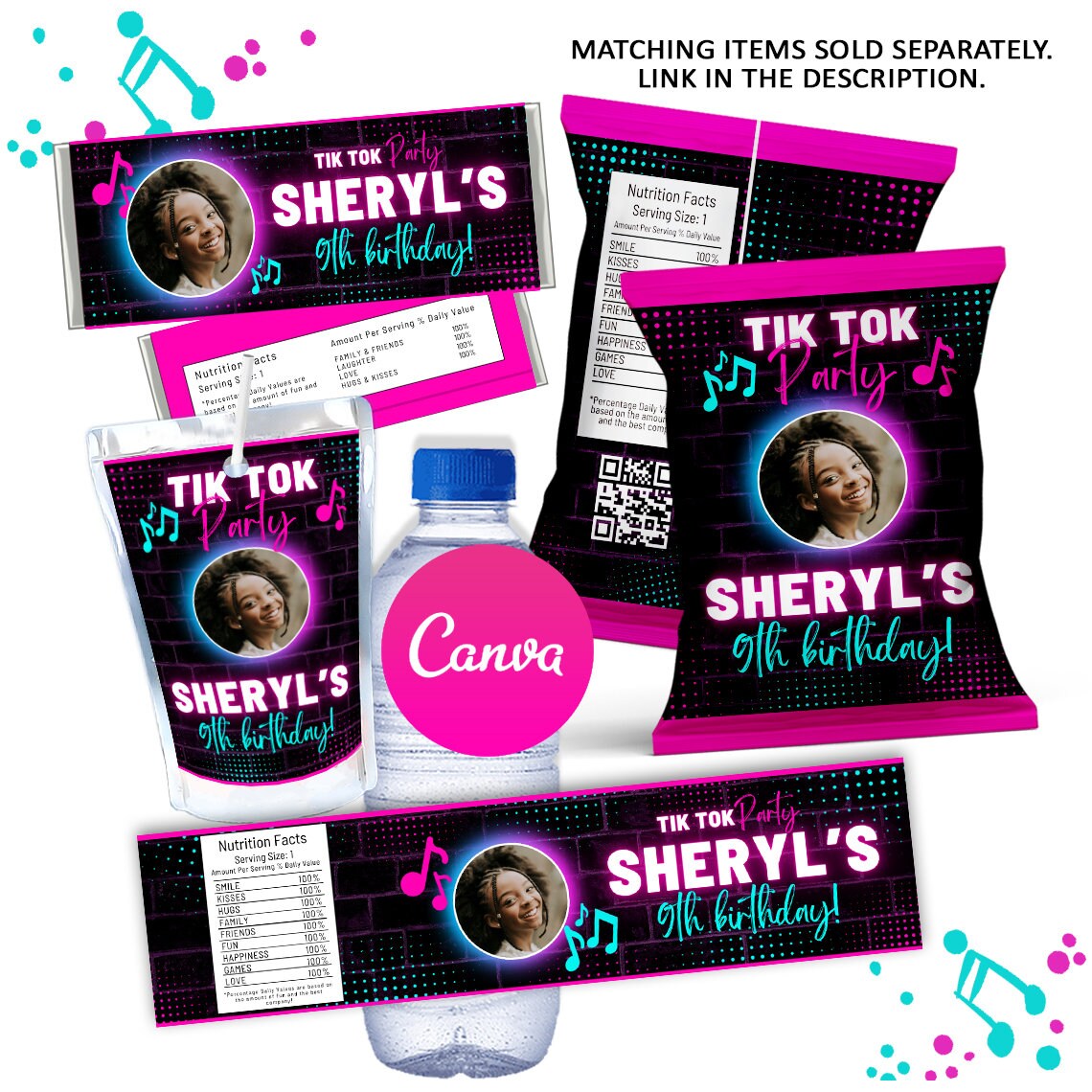 Music Chip Bag, Music Party, Music Birthday, Music Chips, Music Favors ...